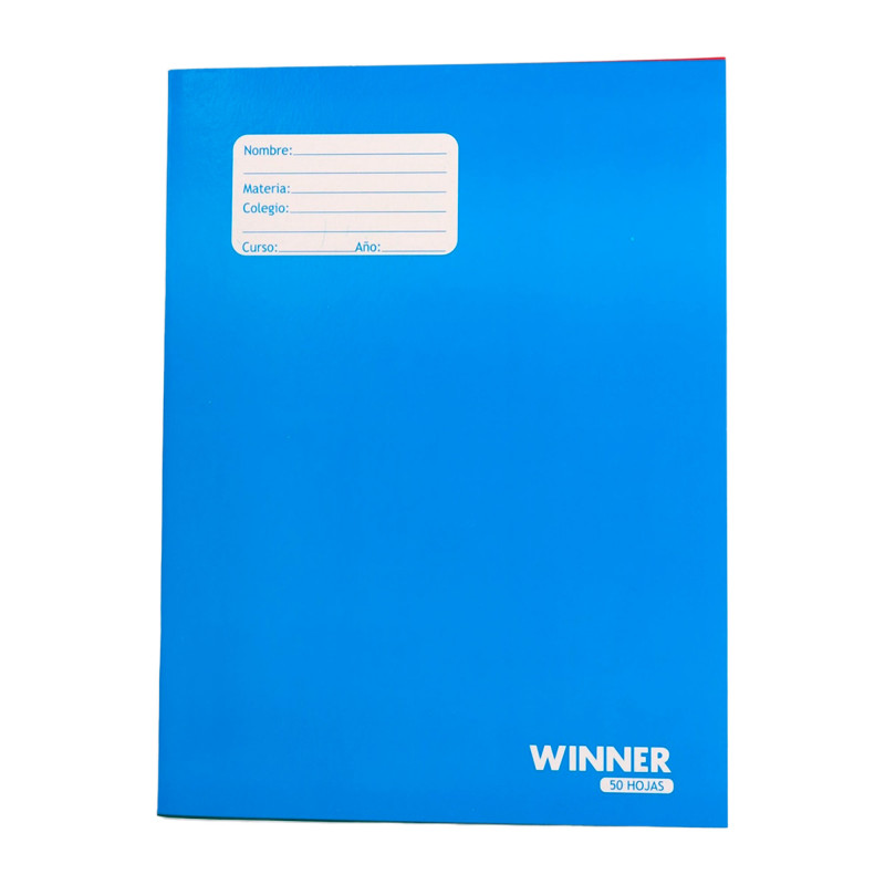 Cuaderno Winner medio oficio engrapado 50 hojas