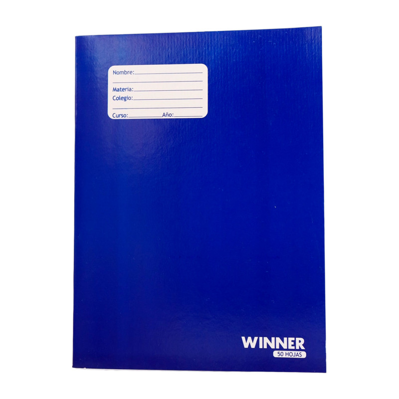 Cuaderno Winner medio oficio engrapado 50 hojas