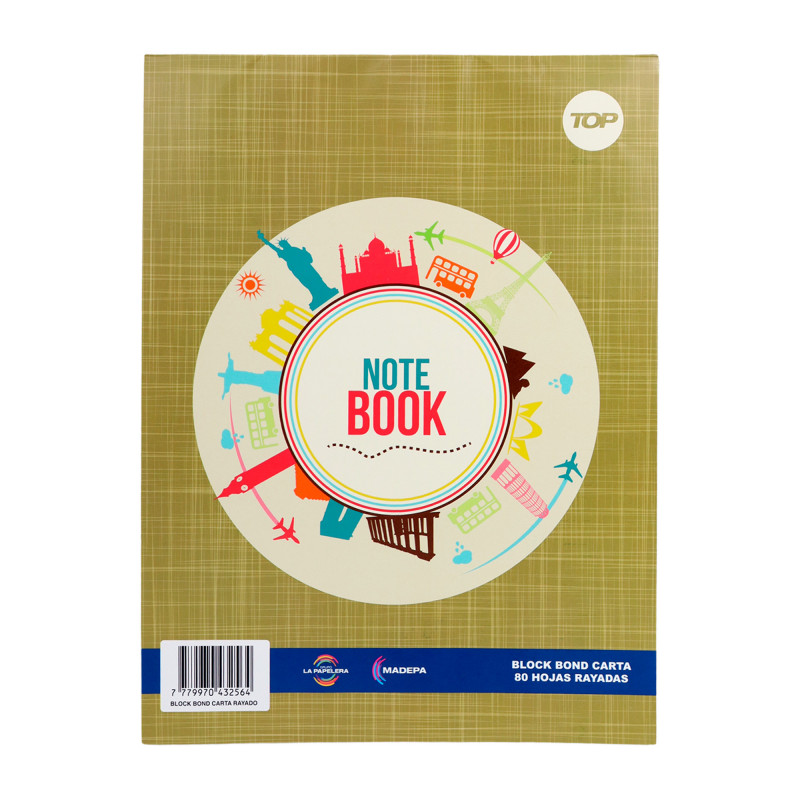 Block rayado TOP Carta 80 hojas