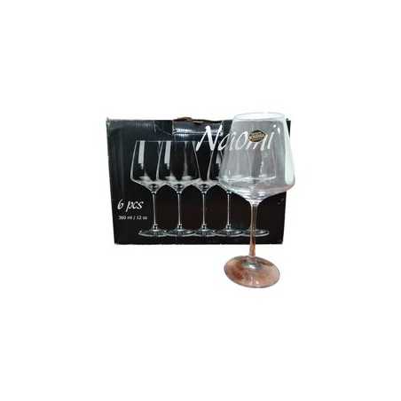 1. Set x 6 copas Bohemia Cristal para vino tinto 350 ml